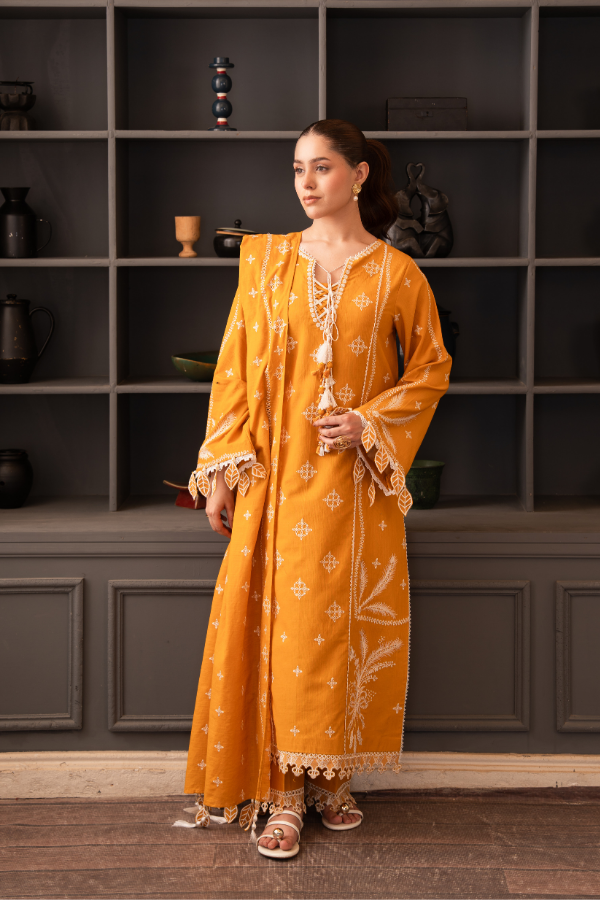 AEKU-02 - Amani Embroidered Khaddar Collection by Tana Bana Fabrics